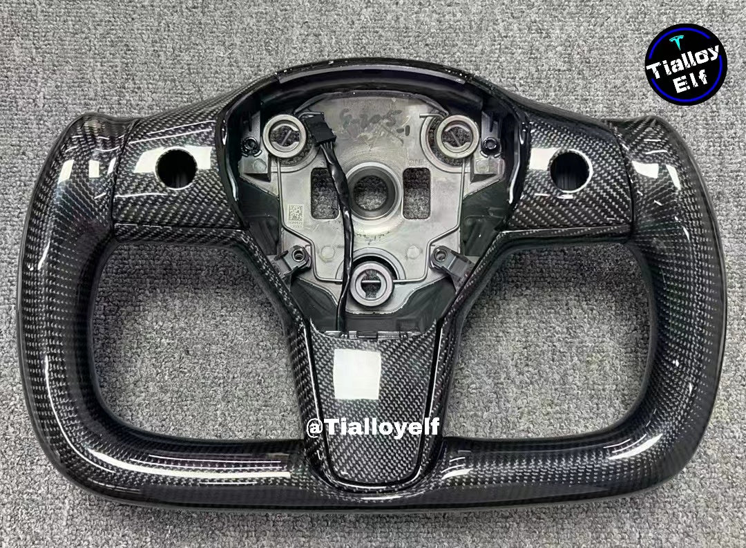 Model 3/Y Yoke Steering Wheel (Full Carbon Gloss)